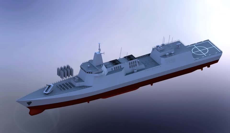 055B驱逐舰 电磁炮模型-军舰模型库-SolidWorks(.sldprt/.sldasm/.slddrw)模型下载-cg模型网