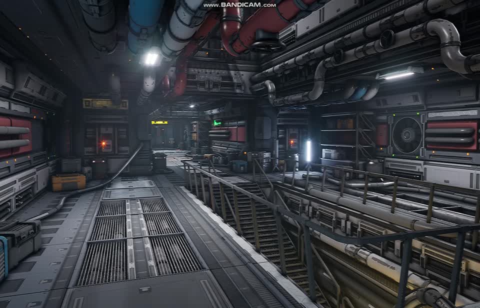 UE4/UE5 科幻走廊过道机械基地管道模型-科幻场景模型库-FBX(.fbx)模型下载-cg模型网