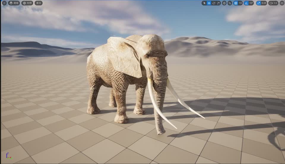 FBX大象 UE5大象模型-哺乳模型库-Unreal Engine模型下载-cg模型网