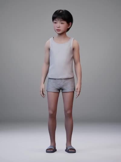 metahuman绑定写实亚洲小女孩基础人体模型 东方女孩子模型-孩子-女模型库-FBX(.fbx)模型下载-cg模型网