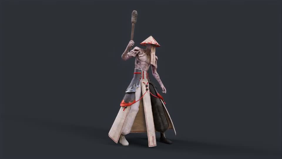 次世代材质鬼差 鬼兵模型-异形怪物模型库-FBX(.fbx)模型下载-cg模型网